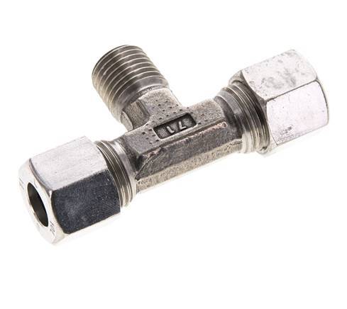 10L & M14x1.5 (con) Stainless Steel T-Shape Tee Cutting Fitting with Male Threads 315 bar ISO ...
