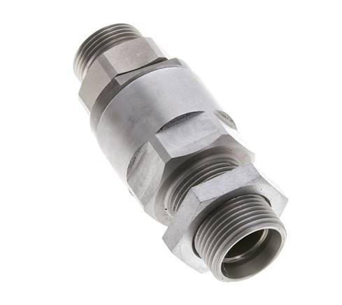 22L Zink plated Steel Ball-Guided Swivel Joint Cutting Fitting Bulkhead 160 bar NBR ISO 8434-1 ...