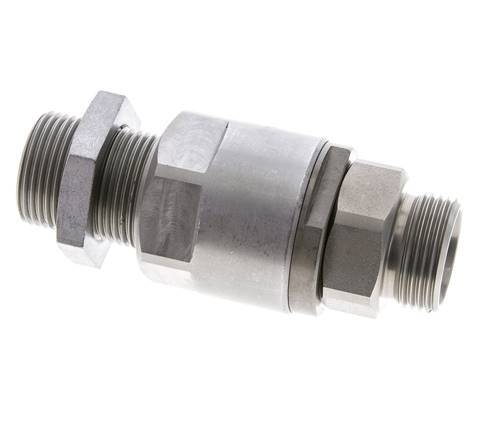 22L Zink plated Steel Ball-Guided Swivel Joint Cutting Fitting Bulkhead 160 bar NBR ISO 8434-1 ...