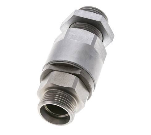 22L Zink plated Steel Ball-Guided Swivel Joint Cutting Fitting Bulkhead 160 bar NBR ISO 8434-1 ...