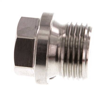 Plug G1/2'' Stainless steel with Collar and External Hex 40bar (562.0p ...