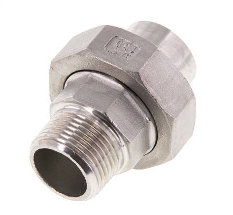Union Straight Connector R3/4'' Male x 26.9mm Weld End Stainless Steel ...