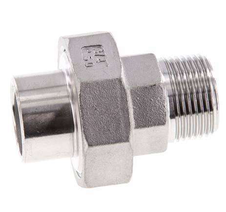 Union Straight Connector R3/4'' Male x 26.9mm Weld End Stainless Steel ...