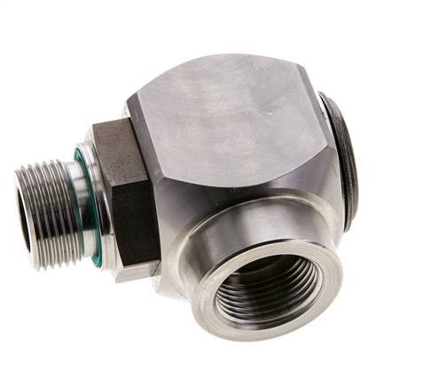 G 3/4'' M/F Stainless steel 90 deg Elbow Swivel Joint High-pressure 25 | Tameson.co.uk