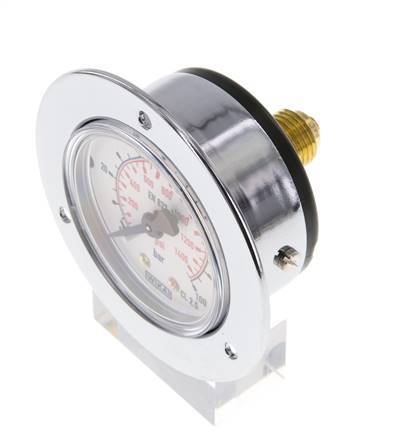 0..100 Bar (0..1450 psi) Panel Mount Pressure Gauge Steel/Brass 50 mm ...