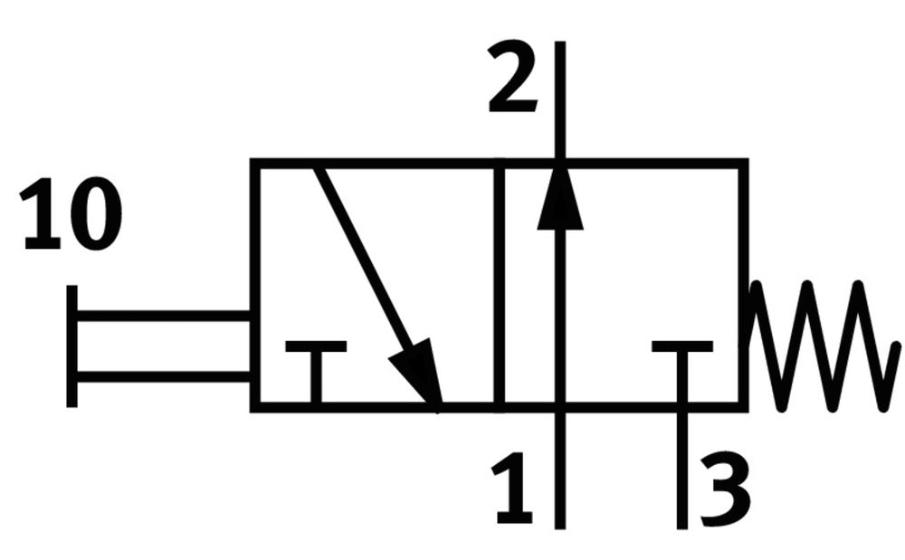 Festo 3/2 NO Monostable Finger Lever Valve G1/4 600l/min - 8990 ...