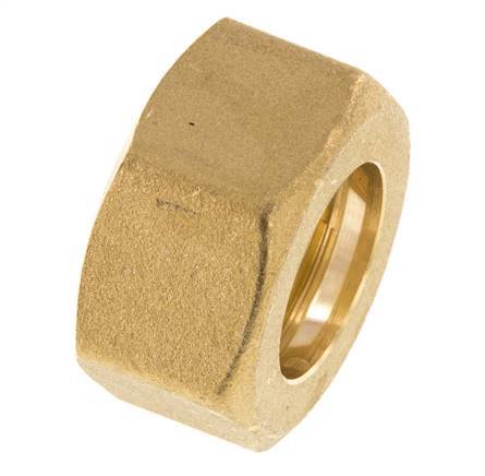M30x1.5 x 22mm Brass Union nut for Compression fitting | Tameson.co.uk