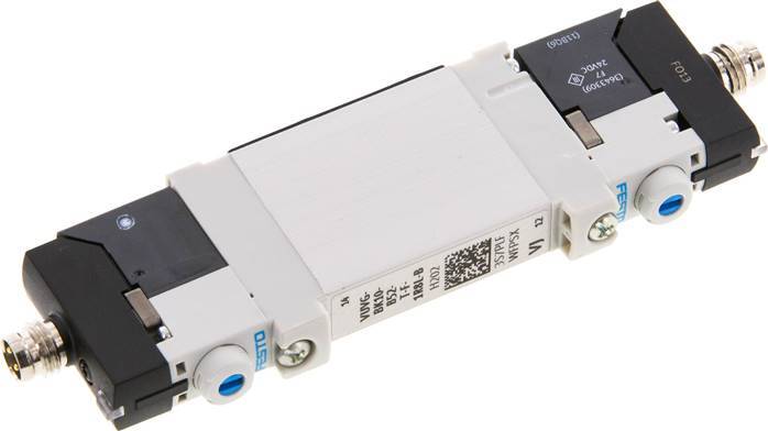 5/2 Flange Bistable Solenoid Valve 24V DC 1.5-7bar/21.0-98psi M8 Plug ...